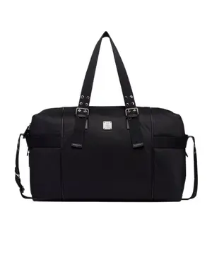 Mcm Ottomar Nova Weekender Bag In Monogram Econyl - Black