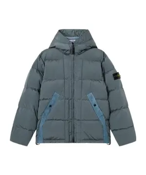 Stone Island Padded Hooded Jacket - Ashes