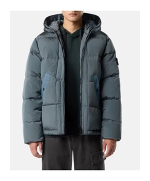 Stone Island Padded Hooded Jacket - Ashes