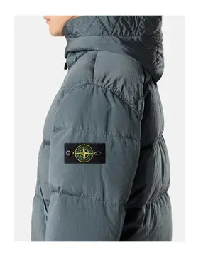 Stone Island Padded Hooded Jacket - Ashes