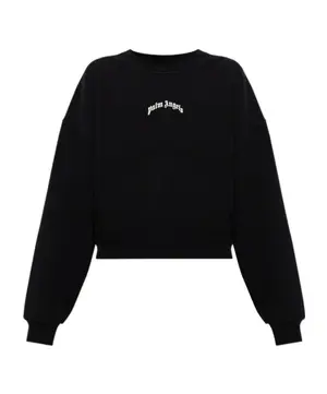 Palm Angels Long Sleeve Crewneck Sweatshirt With Logo