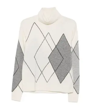 Seventy Argyle-pattern Roll-neck Sweater
