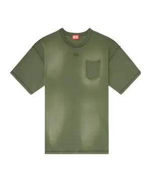 DIESEL® Chest-pocket Oversized T-shirt - Green