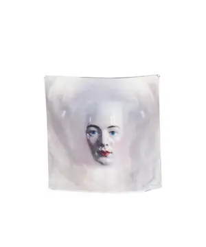 MAISON MARGIELA Four Stitches Portrait-print Scarf - No