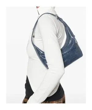 Alexander Wang Crinkled-effect Logo-debossed Shoulder Bag