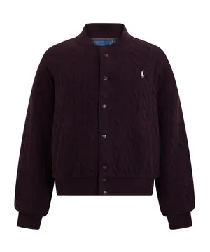 Polo Ralph Lauren Buttoned Cable-knit Cardigan - Purple