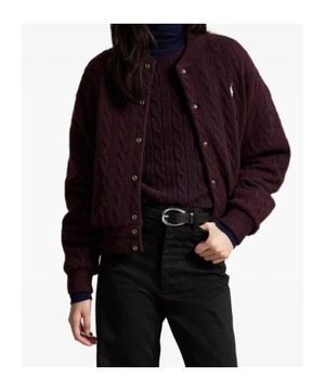 Polo Ralph Lauren Buttoned Cable-knit Cardigan - Purple