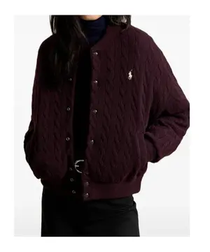 Polo Ralph Lauren Buttoned Cable-knit Cardigan - Purple