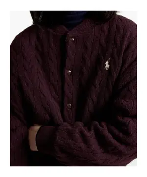 Polo Ralph Lauren Buttoned Cable-knit Cardigan - Purple