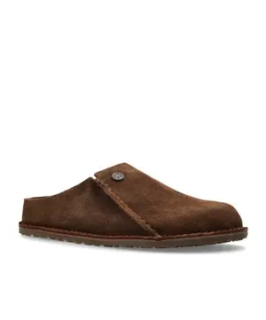 BIRKENSTOCK Round-toe Flat-soled Mules - Brown