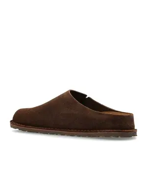 BIRKENSTOCK Round-toe Flat-soled Mules - Brown