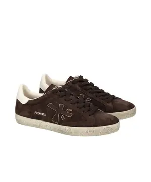 Premiata Round Toe Lace Up Sneakers