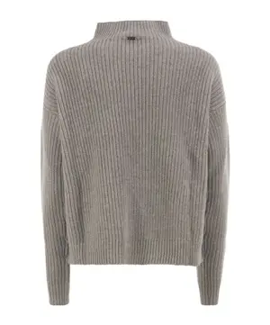 Herno Textured Mock Neck Wool Pullover