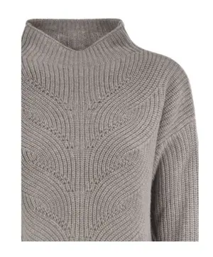 Herno Textured Mock Neck Wool Pullover