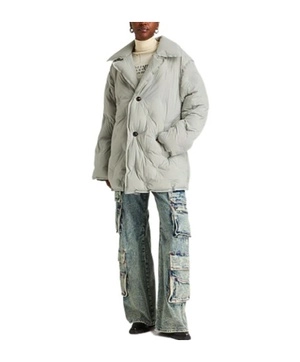 MAISON MARGIELA Quilted Down Jacket With Lapel Collar