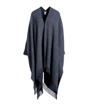 Brunello Cucinelli Prince Of Wales Check Metallic Felt Cape