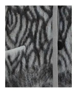FORTE_FORTE Brushed Knit Cardigan With Abstract Pattern