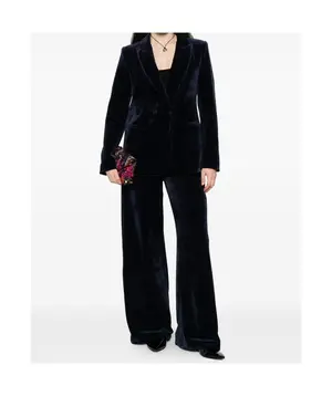 FORTE_FORTE High-waisted Wide-leg Casual Trousers