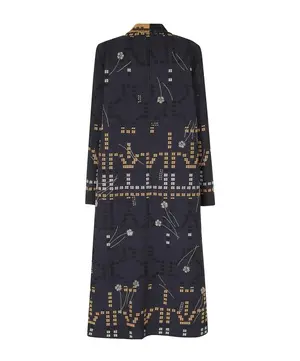 FORTE_FORTE Geometric Pattern Embroidered Jacket With Fringe Trim