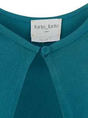 FORTE_FORTE Silk Button-front Cape