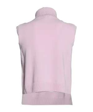 JIL SANDER Sleeveless High Neck Ribbed-knit Top - Pink