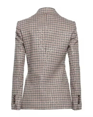 Brunello Cucinelli Checked Double-breasted Sequined Blazer