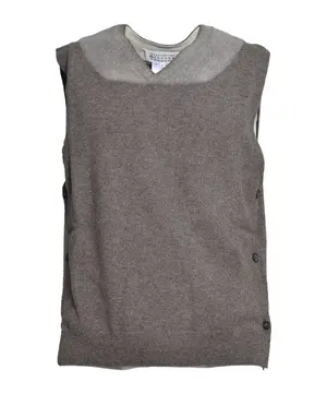MAISON MARGIELA Sleeveless Vest With Ribbed Details - No