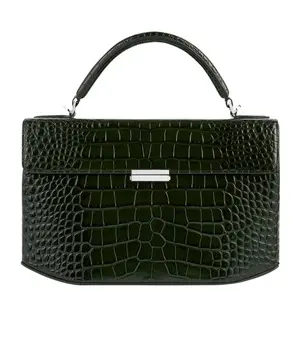 TOTÊME Box Croc-effect Leather Handbag