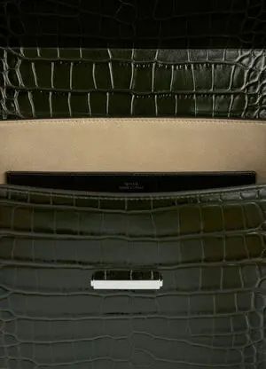 TOTEME Box Croc-effect Leather Handbag