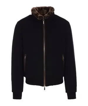 MOORER Bellati-mrw Padded Jacket With Fur Collar