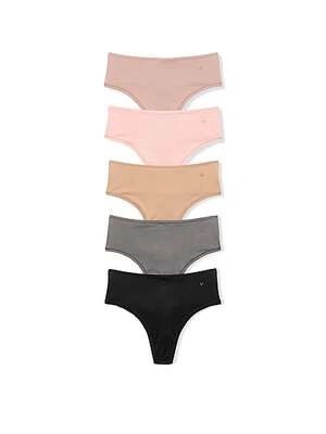 Victoria's Secret Love Cloud 5-pack Mid-rise Thong Panties - Print