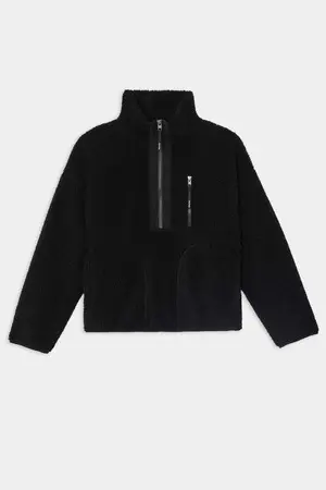 Splits59 Reese Sherpa Half Zip Pullover - Black