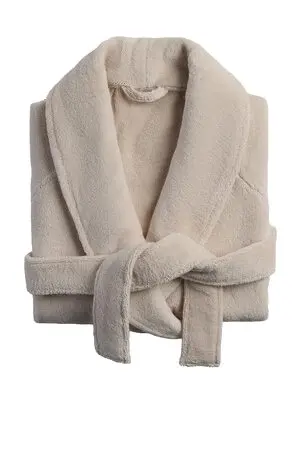 PARACHUTE Classic Plush Robe In Cream - Bone