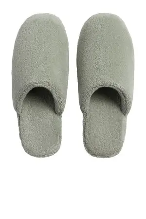 PARACHUTE Classic Plush Slippers In Green - Sage