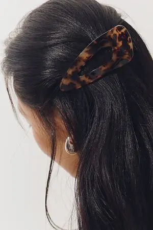 Anthropologie Flat Hair Claw Clips, Set Of 2 Tortoise