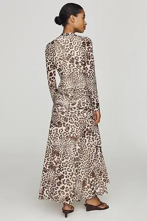 Bardot Lea Prted Mesh Maxi Dress