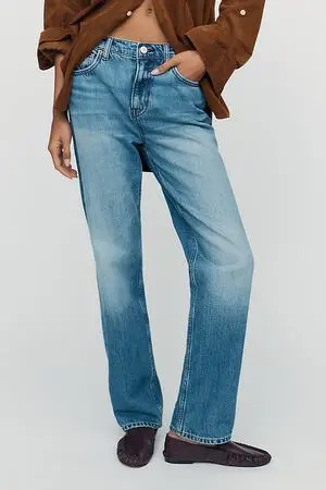 Anthropologie Reformation Leda High-rise Straight Jeans