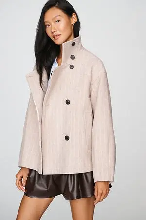 Anthropologie Funnel-neck Coat Jacket