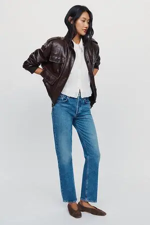 Anthropologie Agolde Lana High-rise Straight Jeans - Waive
