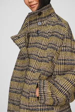 Anthropologie Bouclé Funnel-neck Coat Jacket