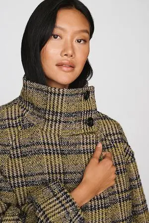 Anthropologie Bouclé Funnel-neck Coat Jacket