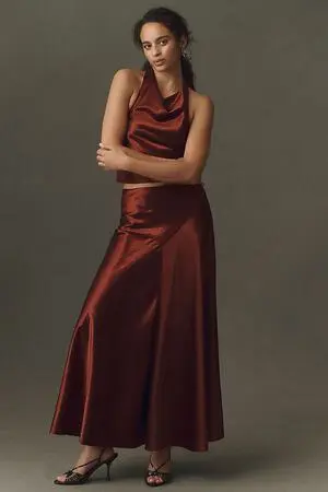 Bardot Toni Full Maxi Skirt - Rust