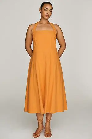 ELODIE Ozara Halterneck Midi Dress