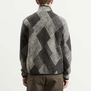 Moncler Zip Up Wool Jacquard Jacket
