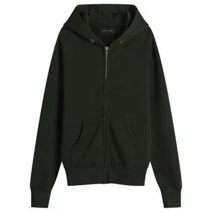 LES TIEN Heavyweight Raglan Zip Hoodie - Pine