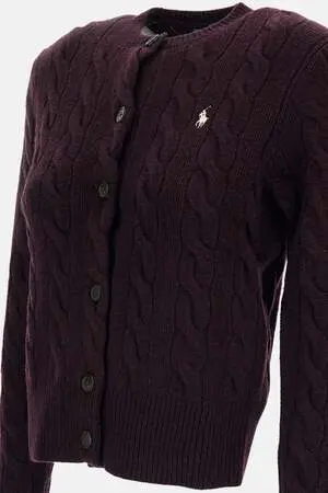 Polo Ralph Lauren Cable-knit Cropped Cardigan - Brown