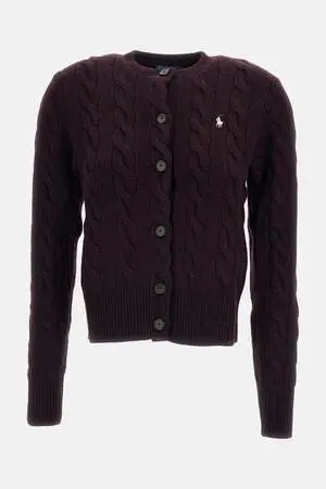 Polo Ralph Lauren Polo Ralph Lauren Cable-Knit Cropped Cardigan Marrone