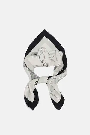 Jacquemus Grand Foulard Cocktail In Seta - Multicolore