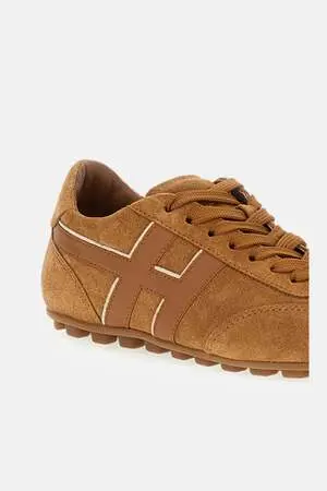 Hogan Running-inspired Suede Sneakers - Beige