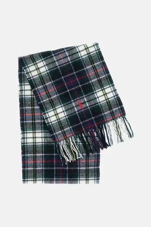 Polo Ralph Lauren Sciarpa Scozzese In Lana Con Frange - Multicolore